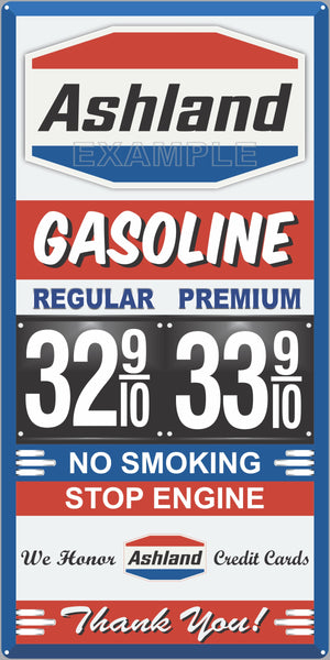ASHLAND GAS STATION GAS PRICE PER GALLON SERVICE STATION GASOLINE OLD ...