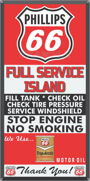 PHILLIPS 66 GAS FULL SERVICE ISLAND GAS STATION SERVICE GASOLINE OLD S ...