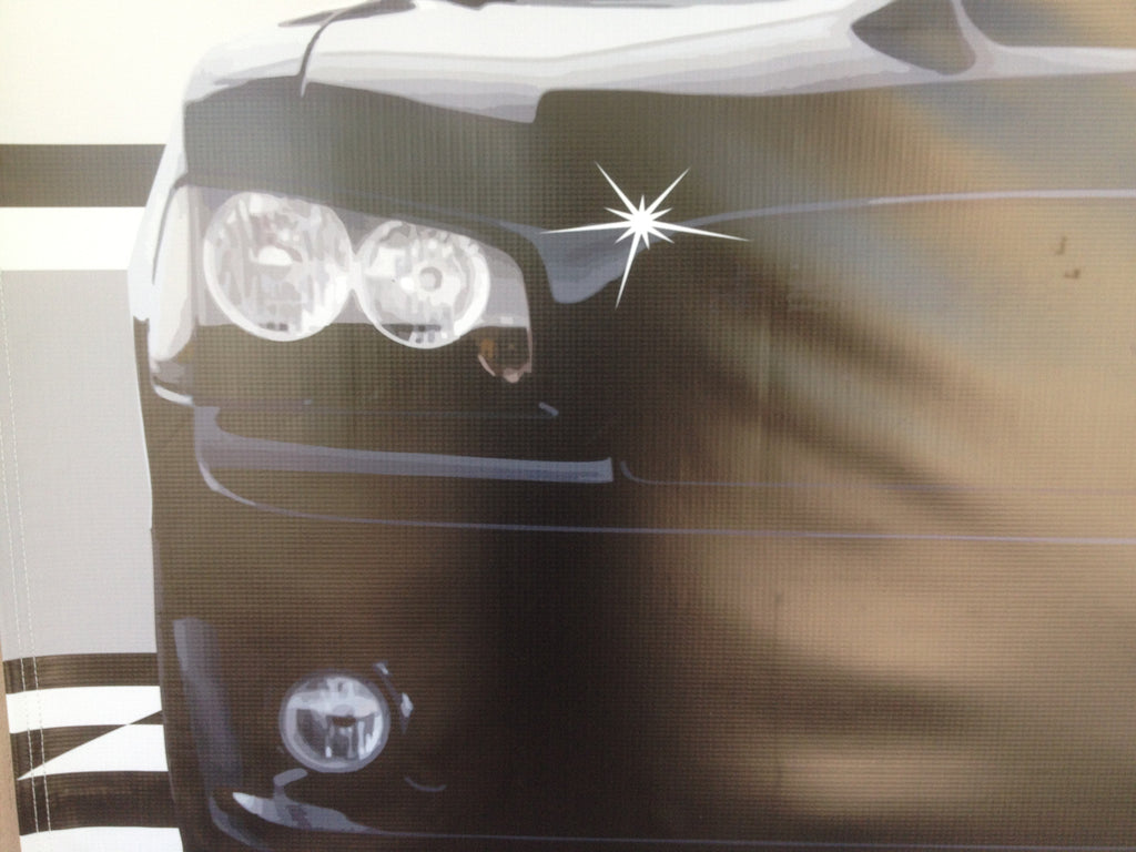 2010 DODGE CHARGER SRT BLACK GARAGE SCENE Sign Printed Banner 4' x 3 ...