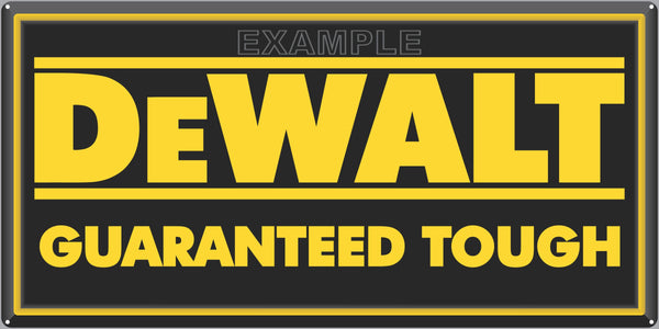 DEWALT TOOLS HARDWARE GENERAL STORE SIGN REMAKE ALUMINUM CLAD SIGN VAR ...
