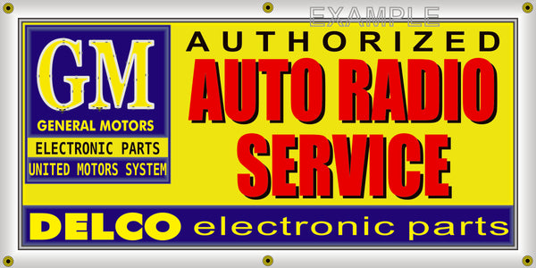 GM DELCO AUTO RADIO SERVICE DEALER AUTOMOTIVE REPAIR SERVICE VINTAGE O ...