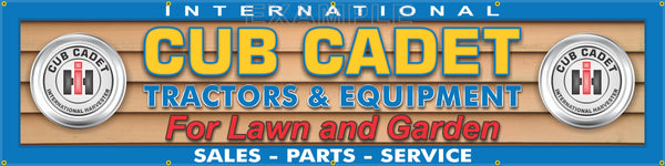 INTERNATIONAL CUB CADET LAWN TRACTOR DEALER LETTER SIGN REMAKE BANNER ...