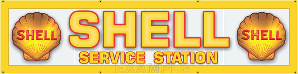 SHELL GAS SERVICE STATION MAIN LETTER SIGN REMAKE BANNER ART MURAL 24 ...